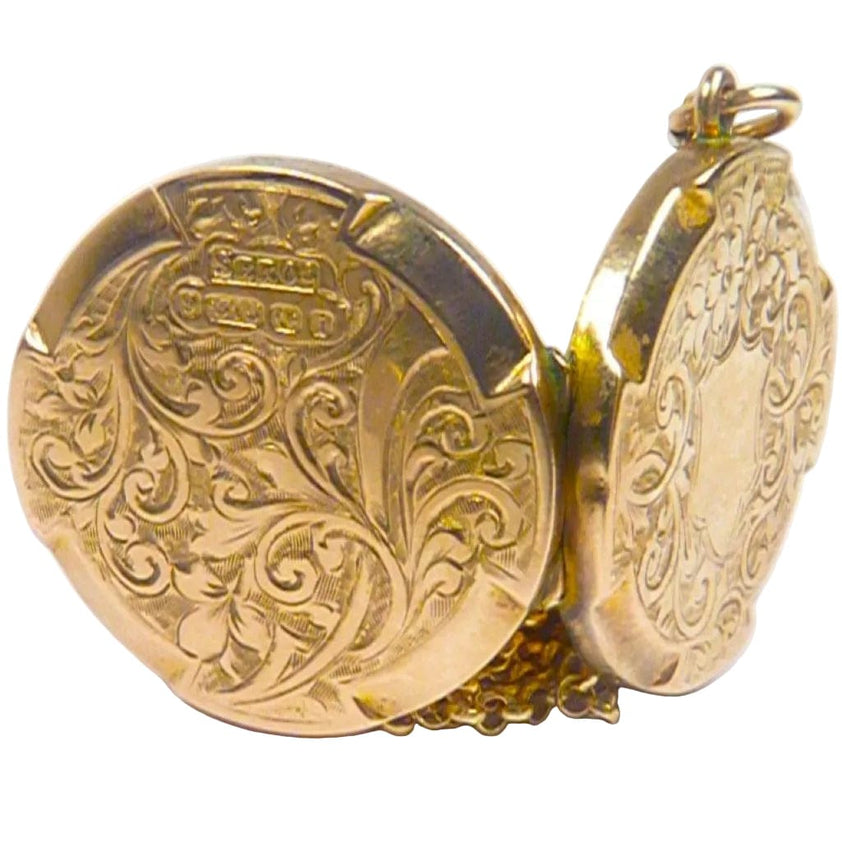 Solid Gold Antique Locket Romantic Gift Desire To Protect Symbolism ...