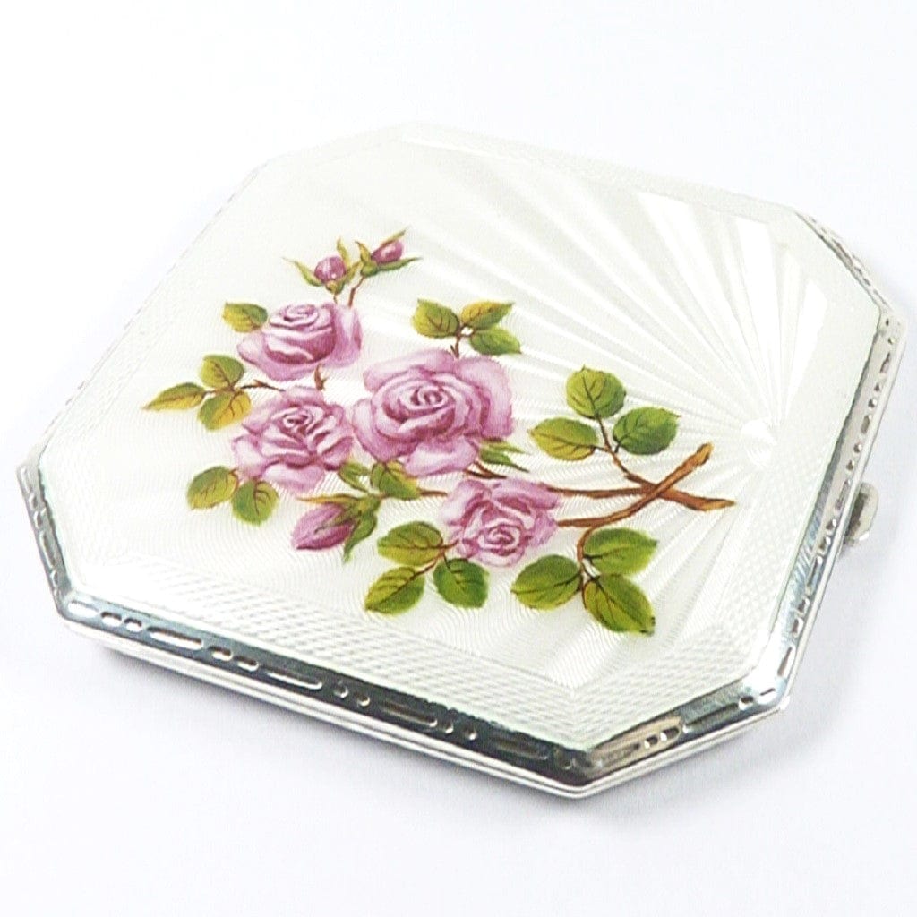 Luxury Solid Silver And Guilloche Enamel Compact Mirror 1948 – The ...