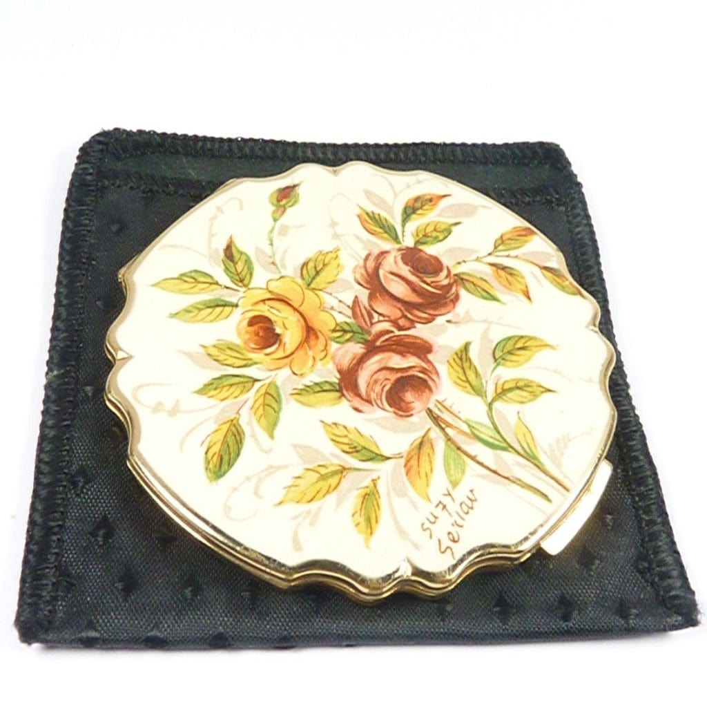 Slender Floral Vintage Stratton Powder Compact For Loose Foundation ...