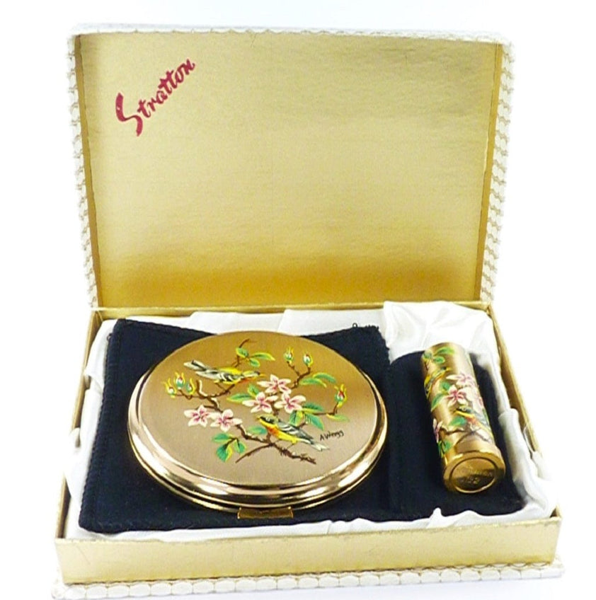 Vintage Stratton Brand Bird Scene Unused Vanity Set 1950s – The Vintage ...