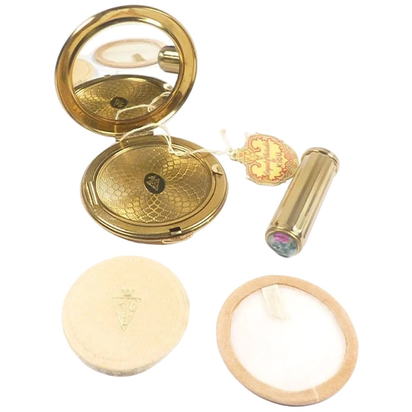 Very Rare Unused 52 Series Cased Kigu Lucky Shamrock Lucite Vanity Set ...