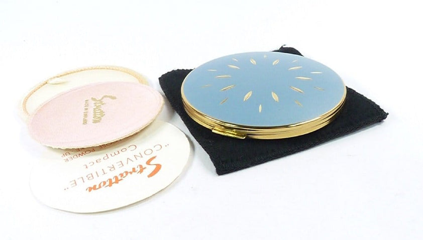 Unused Blue Stratton Compact 1970s For Max Factor Creme Puff And CCUK ...