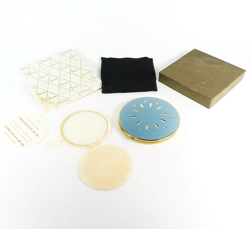 Unused Blue Stratton Compact 1970s For Max Factor Creme Puff And CCUK ...