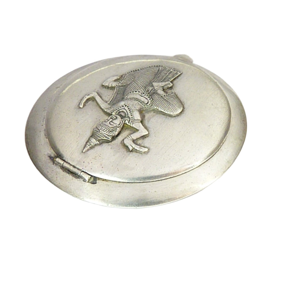 Solid Silver Compact Mirror Siam Sterling 1940s – The Vintage Compact Shop