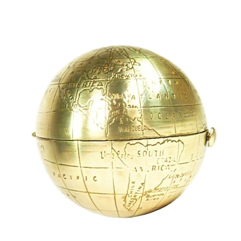 Pygmalion Globe Map Of The World Compact Mirror 1950s – The Vintage ...