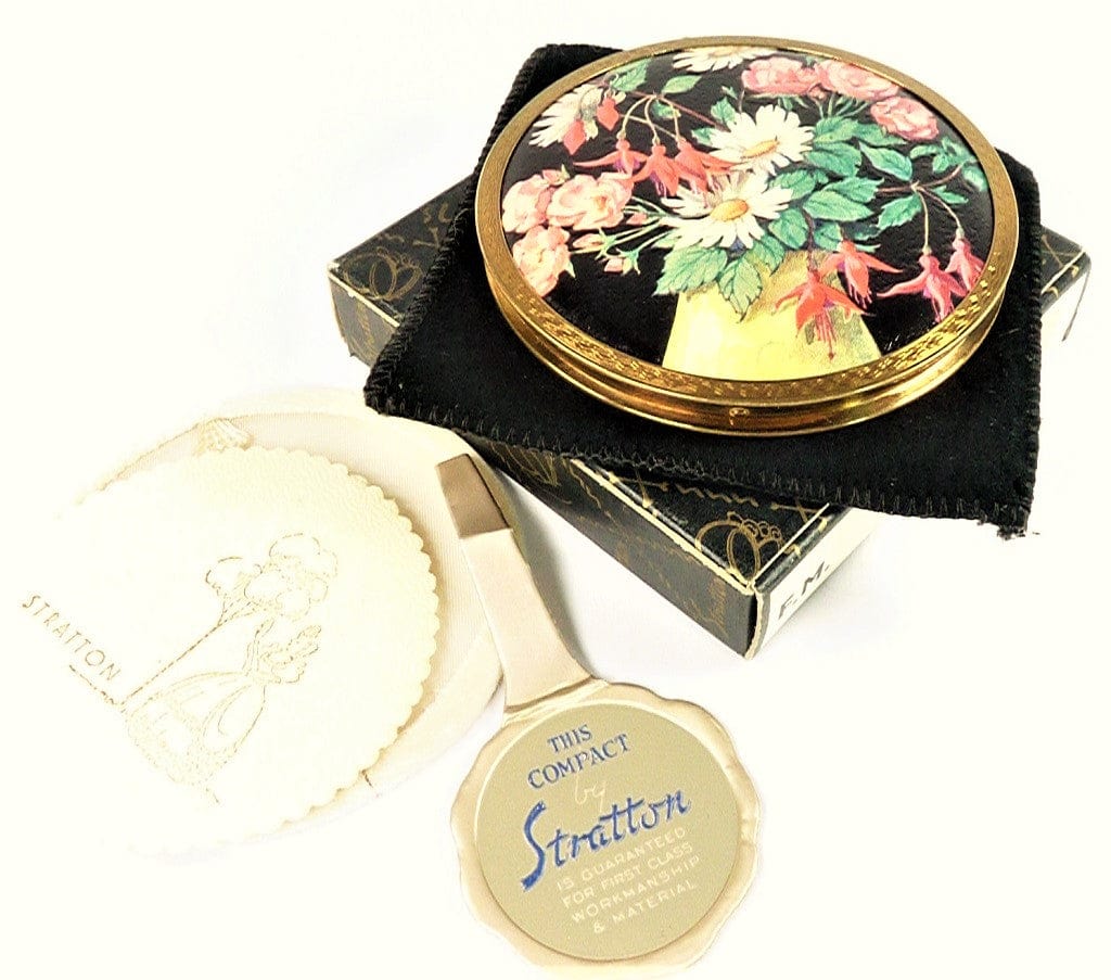 Rare Stratton Compact 1948 Silk / 12th Wedding Anniversary Gift – The ...