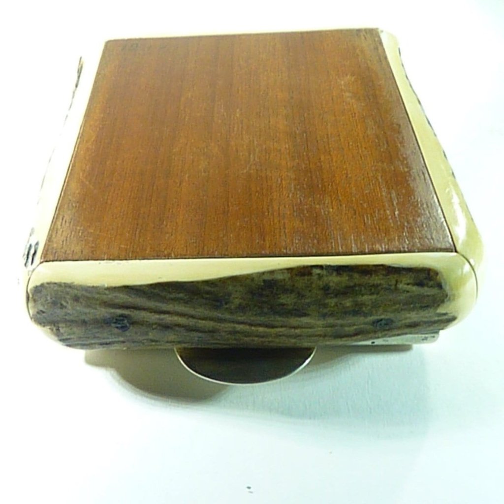 Rare Horn Silver And Niello Table Box / ANTLER Cigarette / Cigar box ...